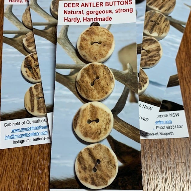 Deer Antler Buttons x 4 ( code 021) - Campbells Online Store