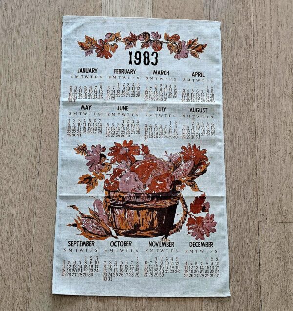 Vintage Teatowel - Calendar 1983 - Campbells Online Store