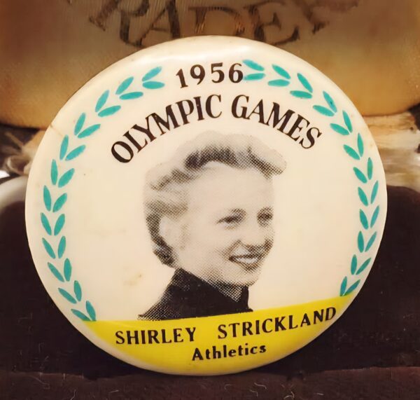 Olympic Pin 1956 - Shirley Strickland - Campbells Online Store